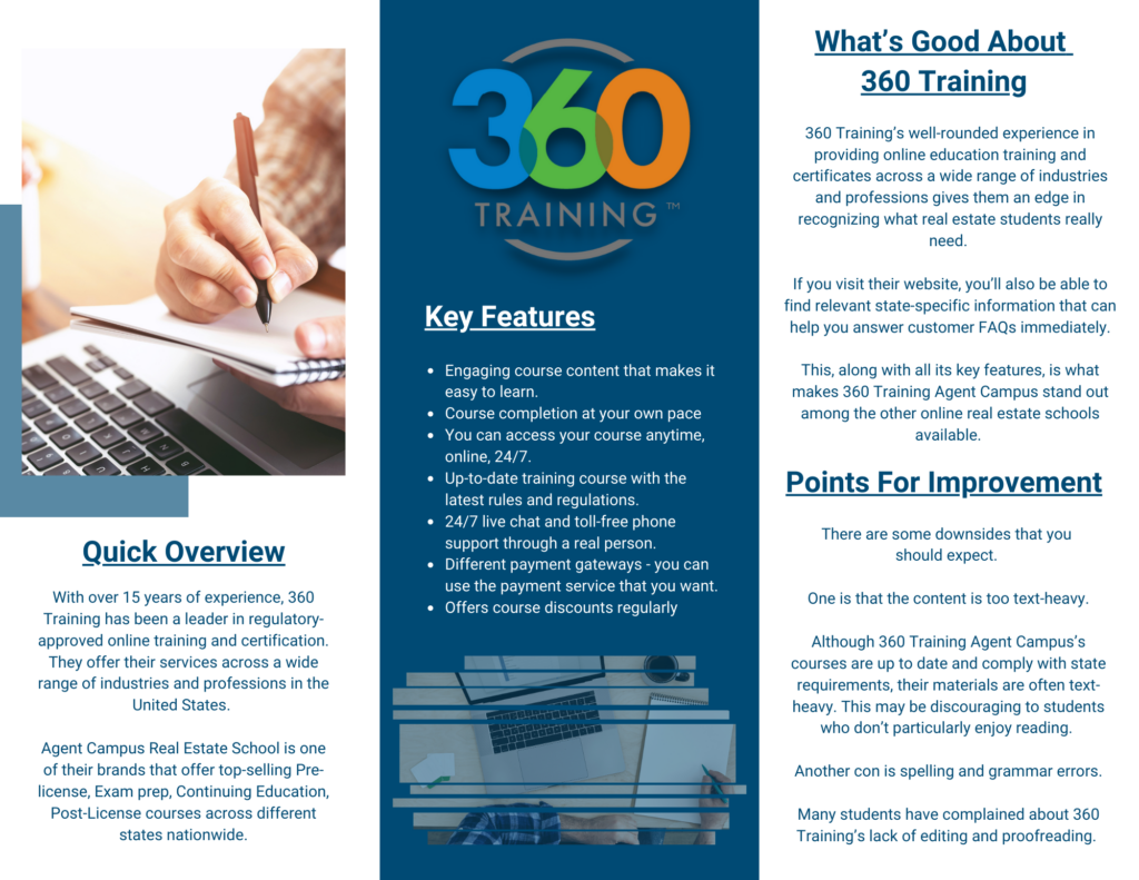 360 Training Agent Campus Review - Real Estate School Reviews